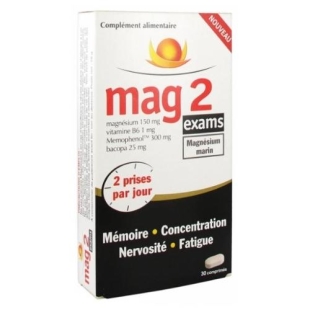 MAG2 Exams 30 comprimés Concentration et stress - Pharmacie Veau