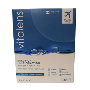 VITALENS - Solution Multifonction pour Lentilles de Contact - 2X50 ml ...