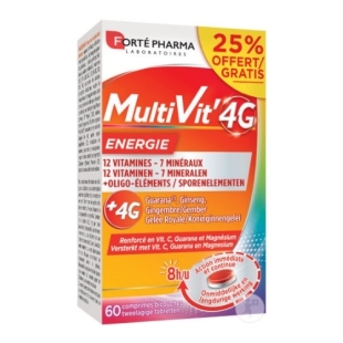 MULTIVIT 4G Énergie Format 2 mois (60 comprimés) Forte Pharma ...