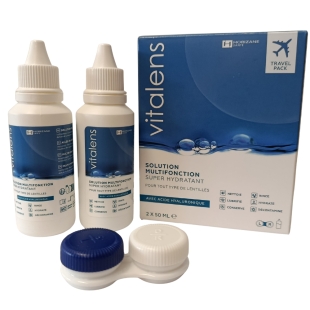 VITALENS - Solution Multifonction pour Lentilles de Contact - 2X50 ml ...
